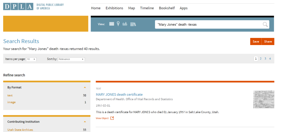 Free Genealogy Records at the Digital Public Library of America