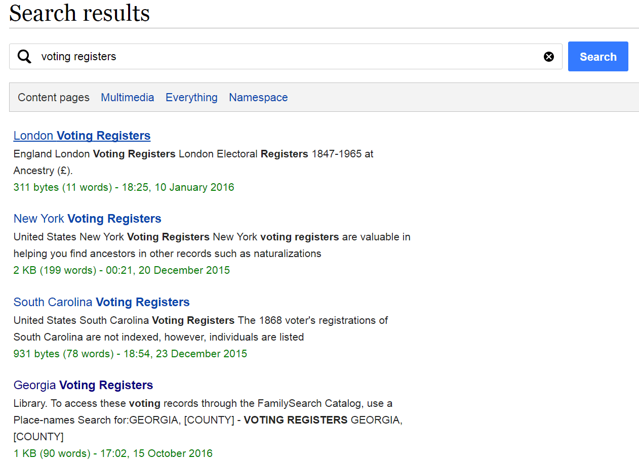 Voting Records are a Fascinating Genealogy Research Tool