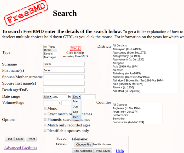 How to Use the Free GRO Index for English Genealogy Research