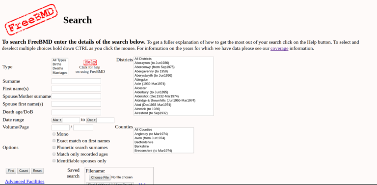 How to Use the Free GRO Index for English Genealogy Research