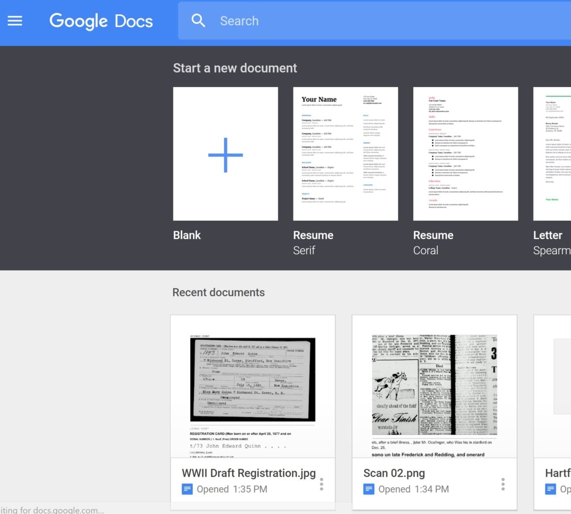 How Explore from Google Docs Can Help You Research Your Ancestors