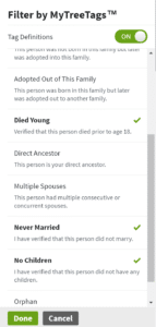 Ancestry's MyTreeTags is Likely to Become One of Your Most Used Tools