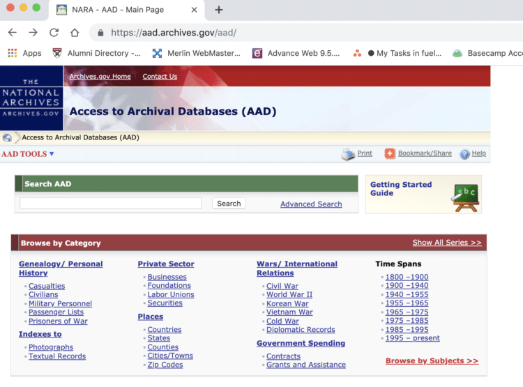 The U.S. National Archives Offers Millions of Free Genealogy Records ...