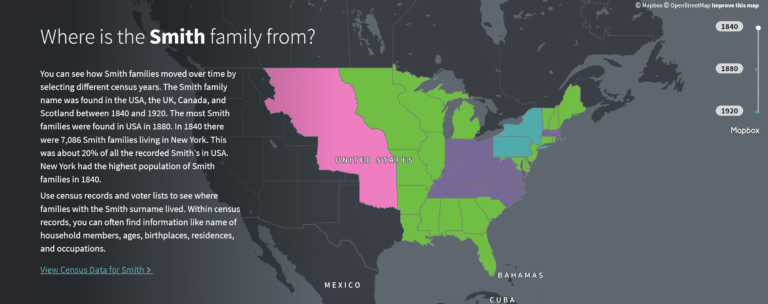 The 250 Most Common Last Names in the US